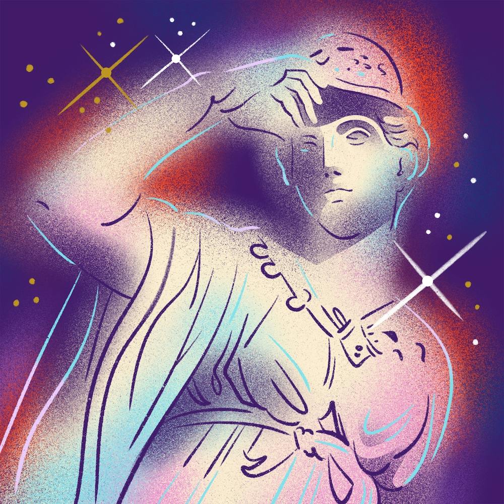 Stardust Portrait Of Athena Art Print by Jordan Kay – Fy!