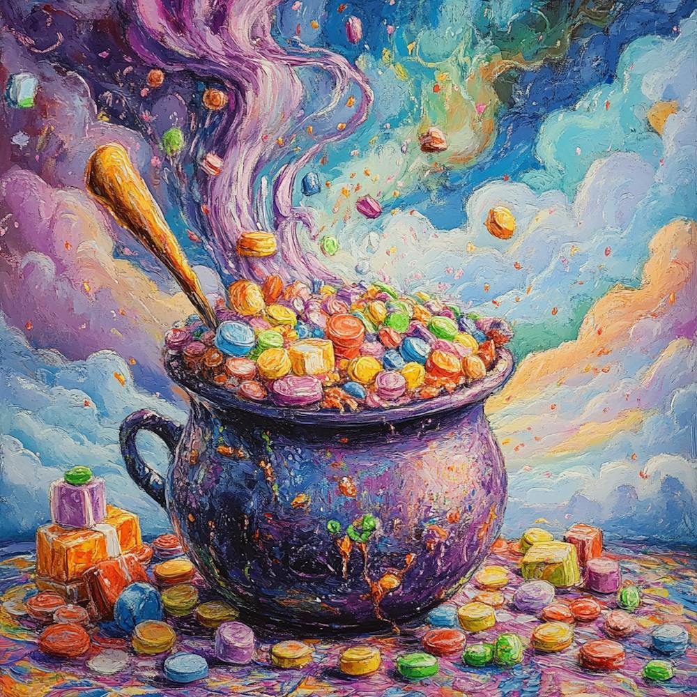 Cauldron Of Candy Art Print by AI & Designs by Nina – Fy!