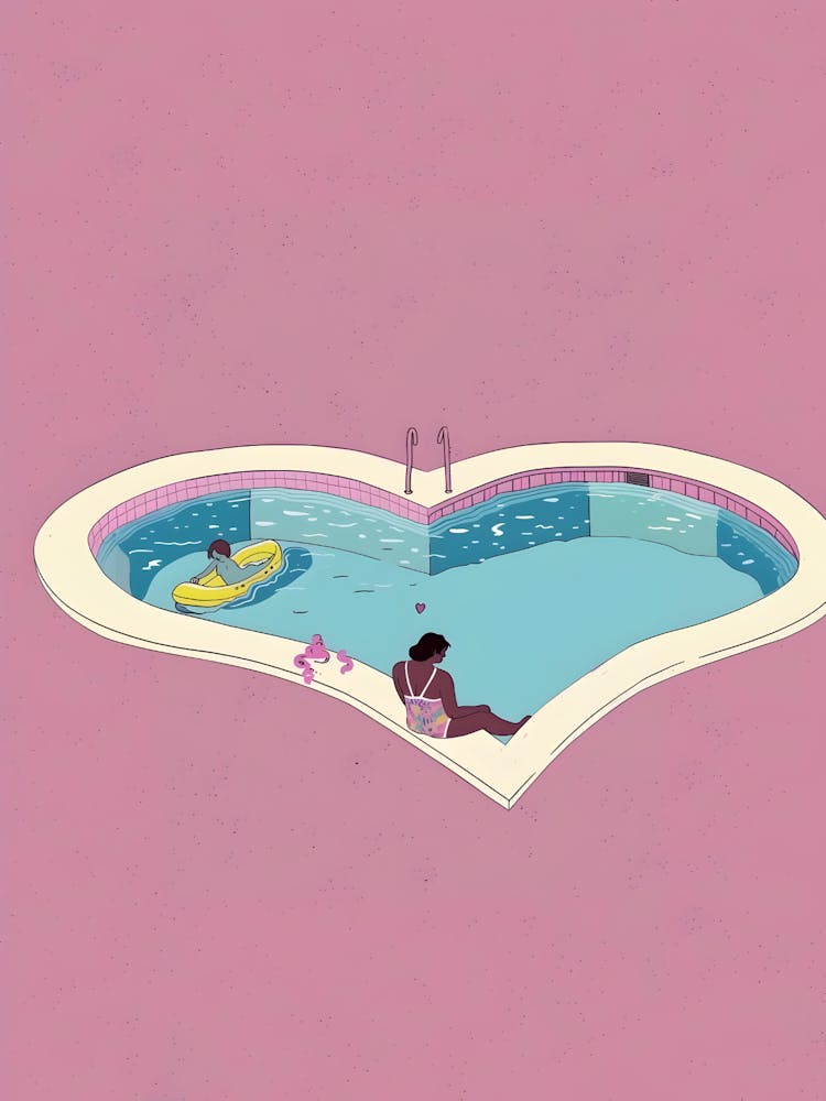 Heart Shaped Pool Art Print by Artistry Aloft – Fy!