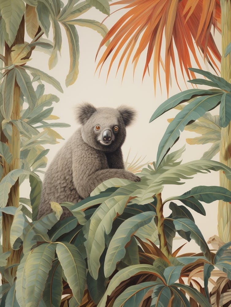 Koala 1 Tropical Animal Portrait Art Print by Tropic of Eden – Fy!