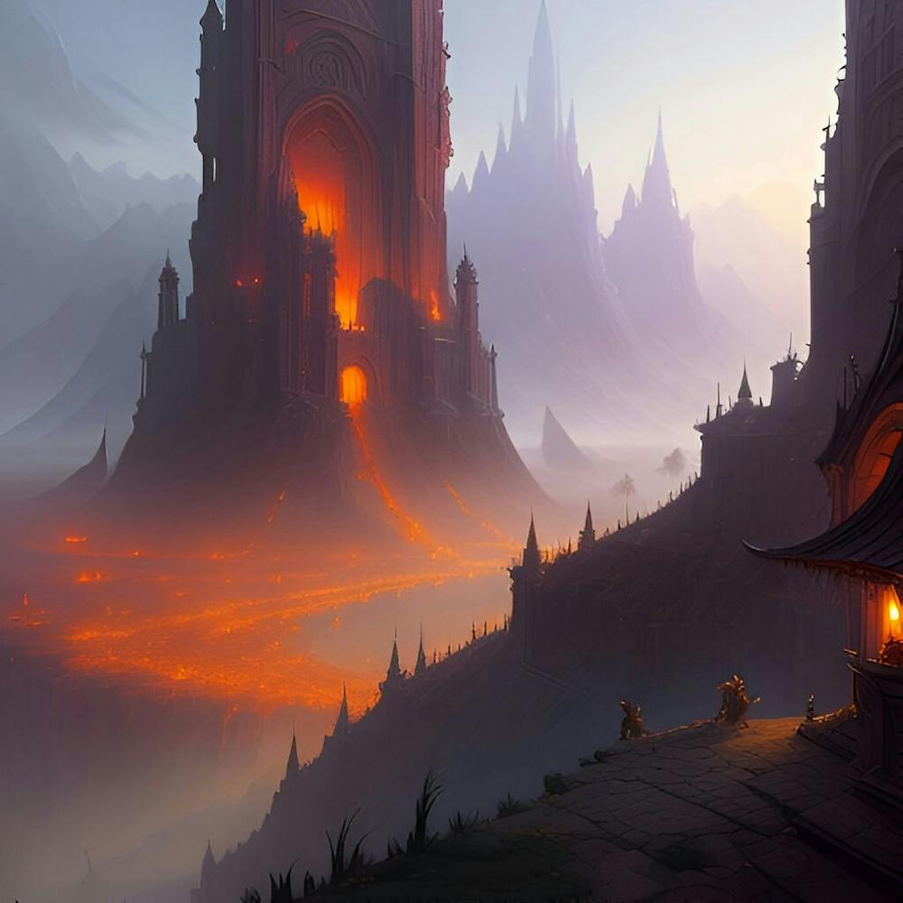 Infernal Castle 1 Art Print by Flame – Fy!