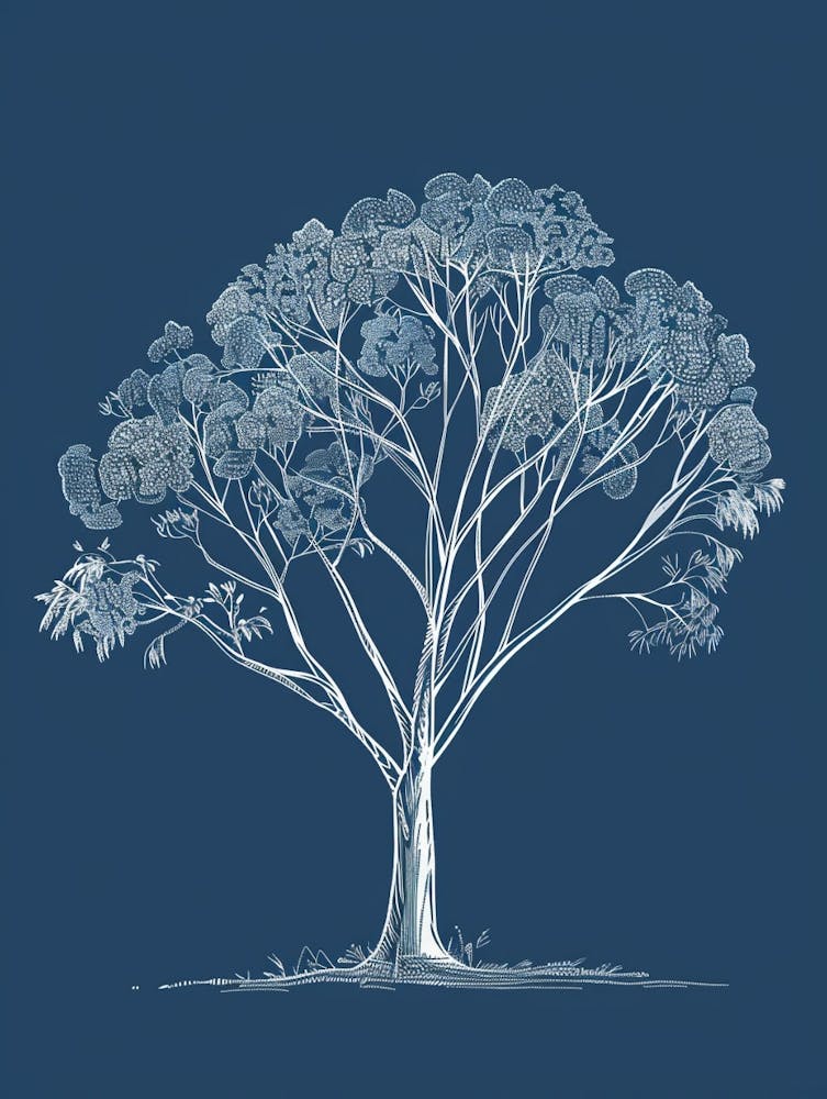 Eucalyptus Tree Minimalistic Drawing 4 Art Print by Bough And Bloom ...