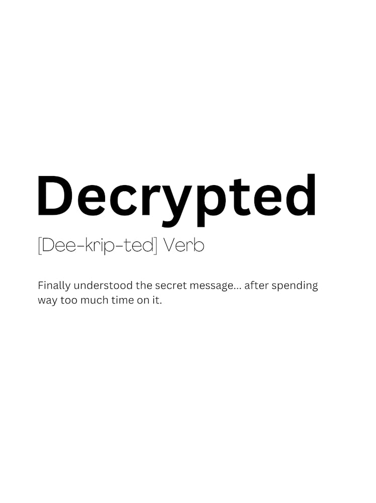 Decrypted Definition Meaning Art Print by Kaigozen – Fy!