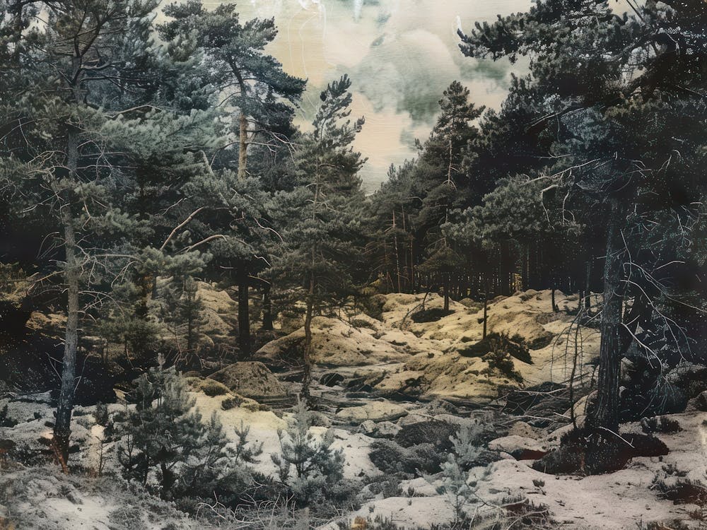 Vintage Forest Photo Collage 3 Art Print by Botanic Studio – Fy!