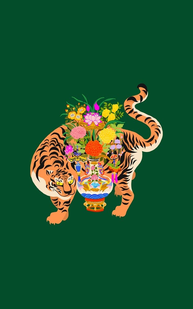 Good Luck Tiger Art Print by Camille Gressier – Fy!
