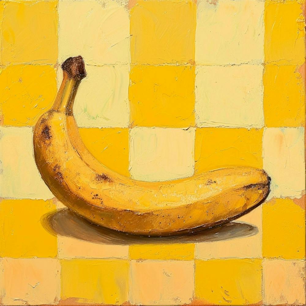 Banana Yellow Checkerboard 3 Art Print by Artful Appetite – Fy!