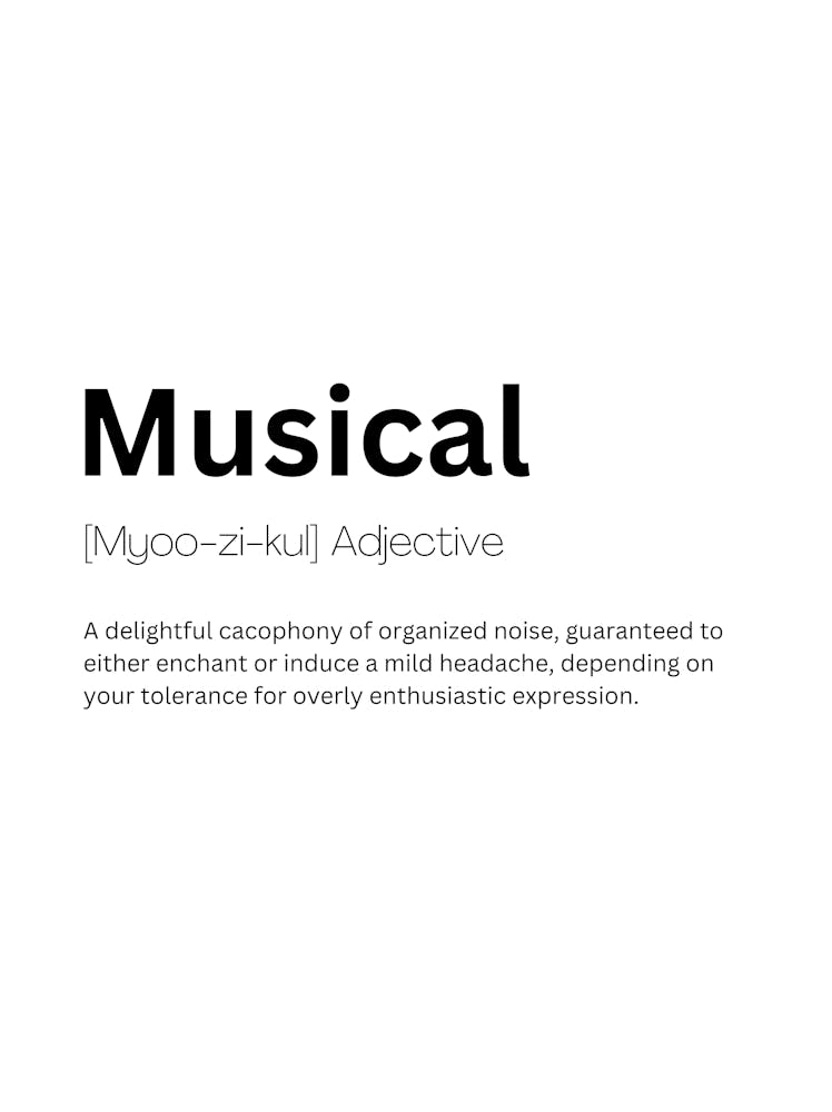 Musical Definition Meaning 1 Art Print by Kaigozen – Fy!