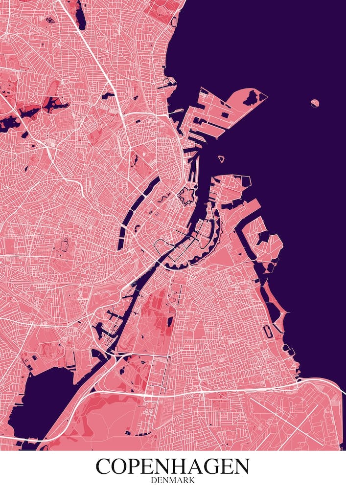 Copenhagen Pink Purple Art Print by Mapply – Fy!