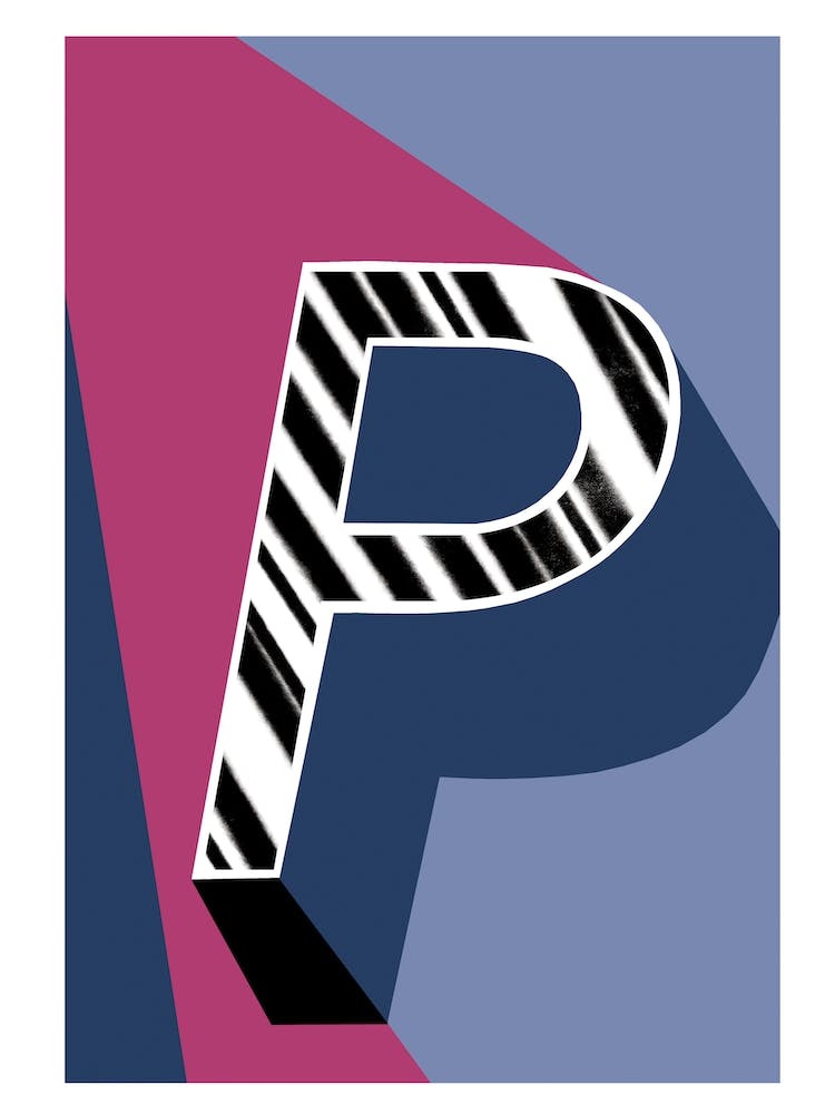 P Geometric Font Art Print by The Gutter Press – Fy!