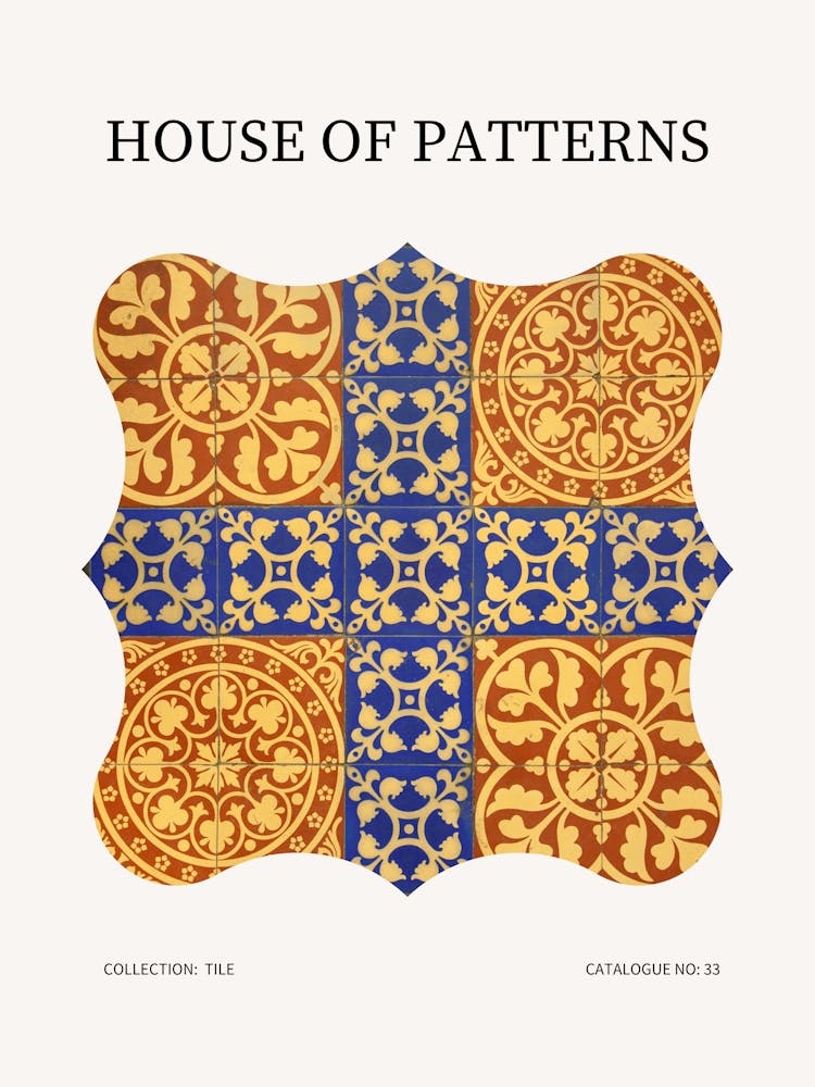 Tile Pattern Poster 34 Art Print by House of Patterns – Fy!