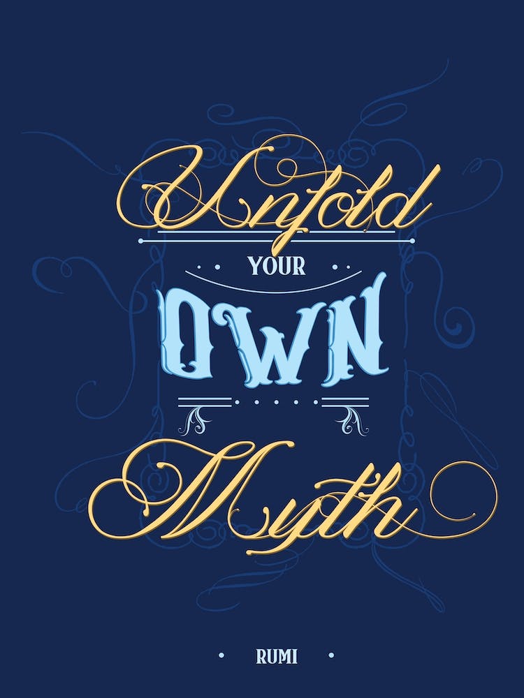 Unfold Your Own Myth 2 Art Print by Studio Grafiikka – Fy!