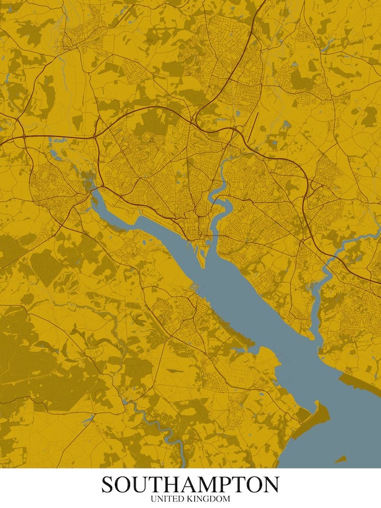Southampton Yellow Blue Art Print by Mapply – Fy!