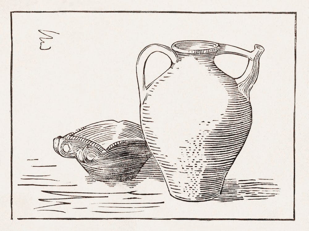 Woodcut Still Life, Can And Ashtray, Julie De Graag Art Print by Fy ...