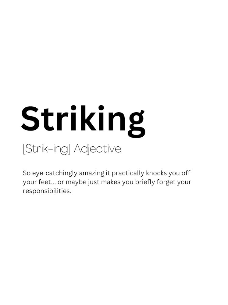 Striking Definition Meaning Art Print by Kaigozen – Fy!