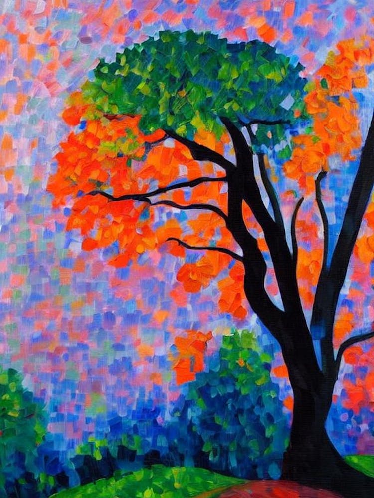 Willow Oak Tree Cubist Art Print by Arboreal Impressions – Fy!