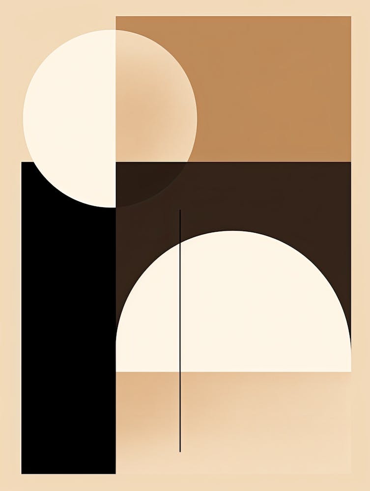Noir Halle Geometric Solitude Art Print by Art-Syndicate – Fy!