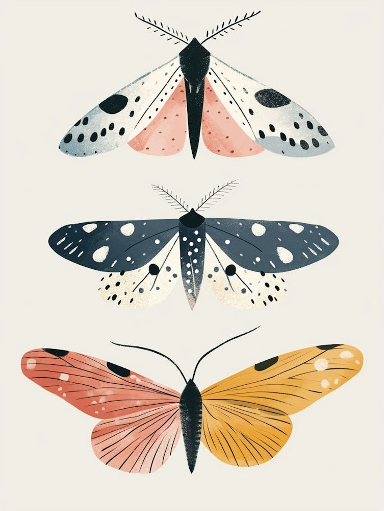 Colourful Insect Illustration Moth 24 Art Print by Ritual Art Prints – Fy!
