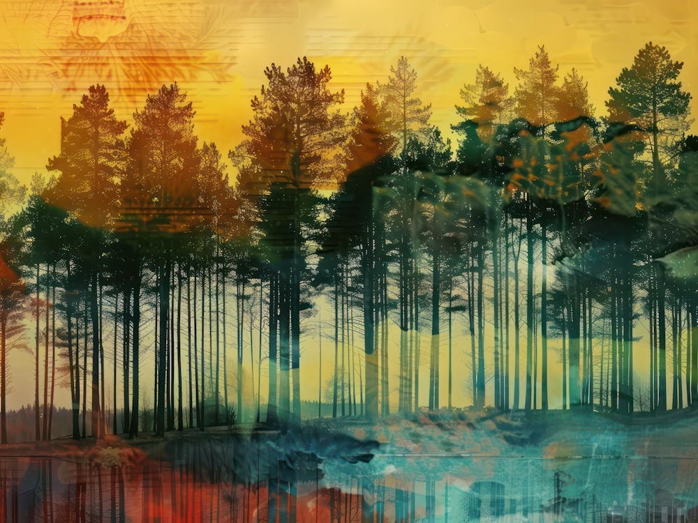 Vintage Forest Photo Collage 5 Art Print by Botanic Studio – Fy!