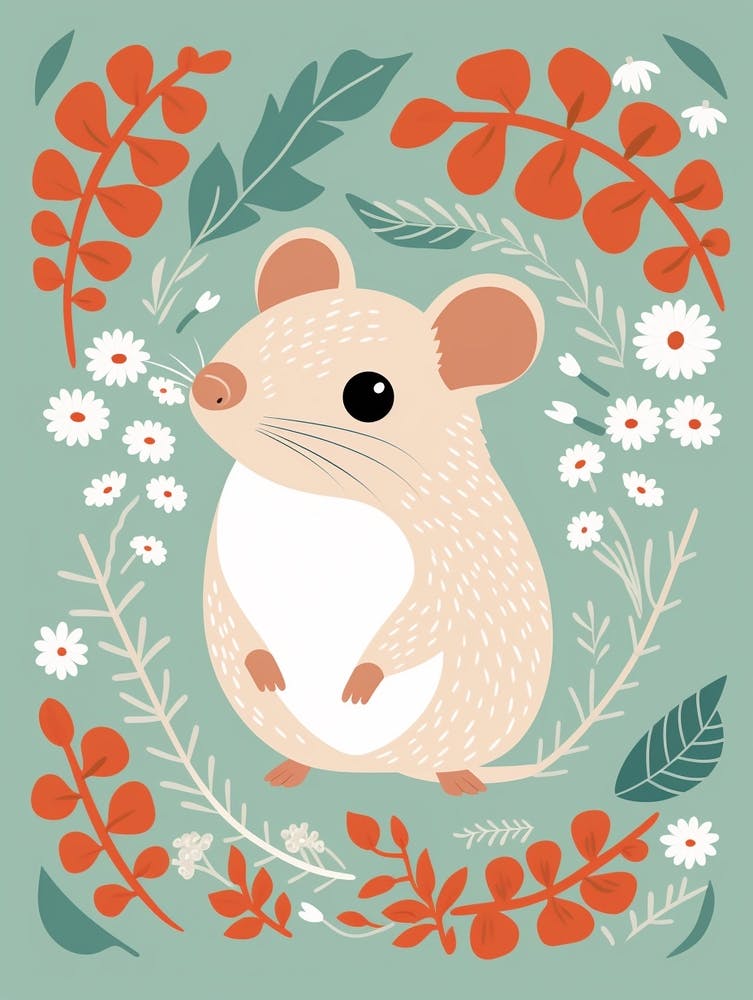 Baby Animal Illustration Shrew 4 Art Print by Scribble Studio – Fy!