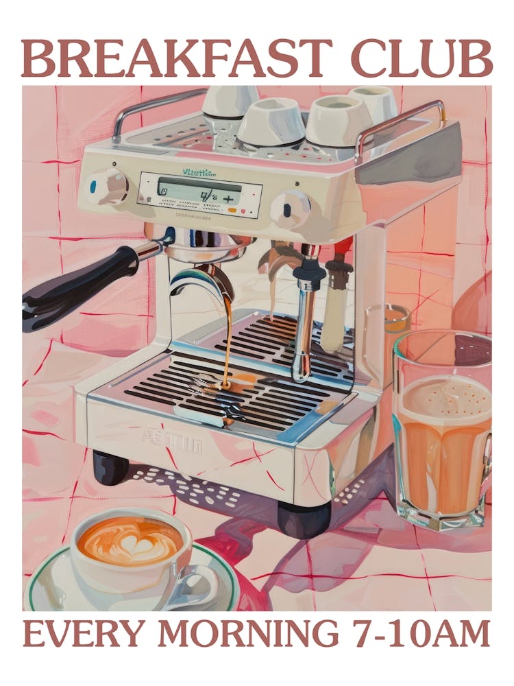 Breakfast Club Coffee And Toastie 2 Art Print by Pudding Palette – Fy!