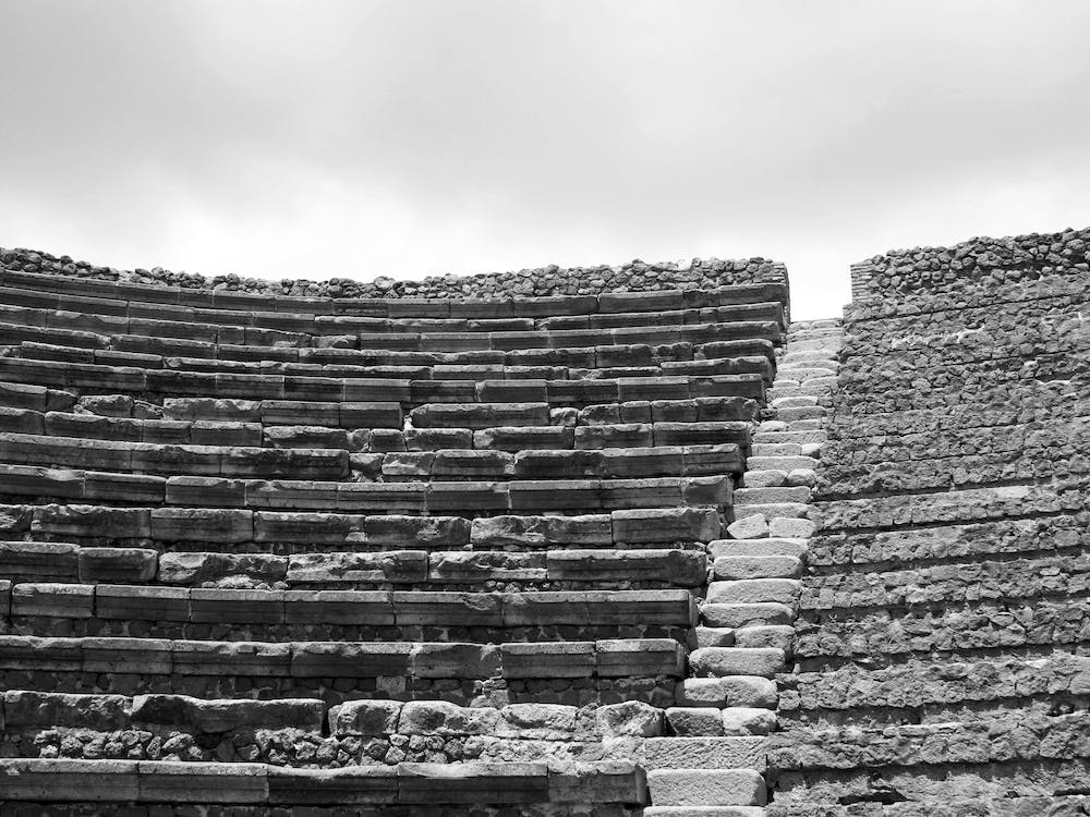 Amphitheatre Steps and Seats - Pompeii Italy Art Print by Alanda Turner ...