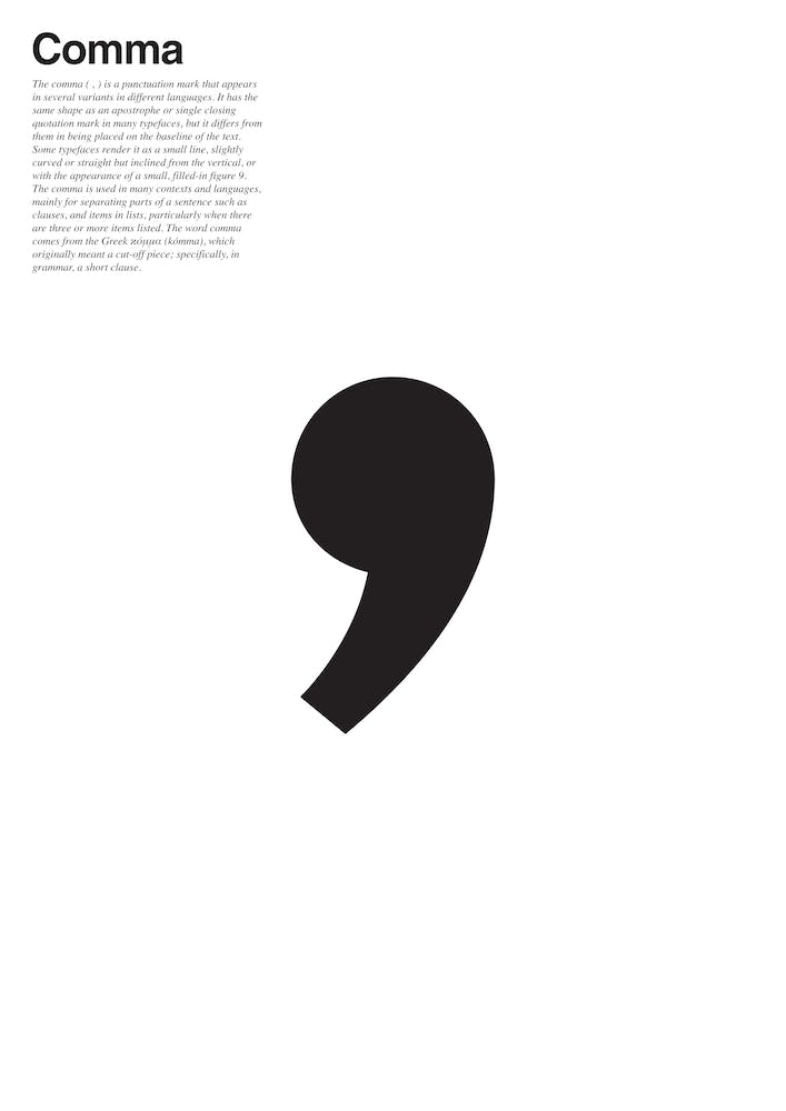 Comma Art Print by LeDieg – Fy!