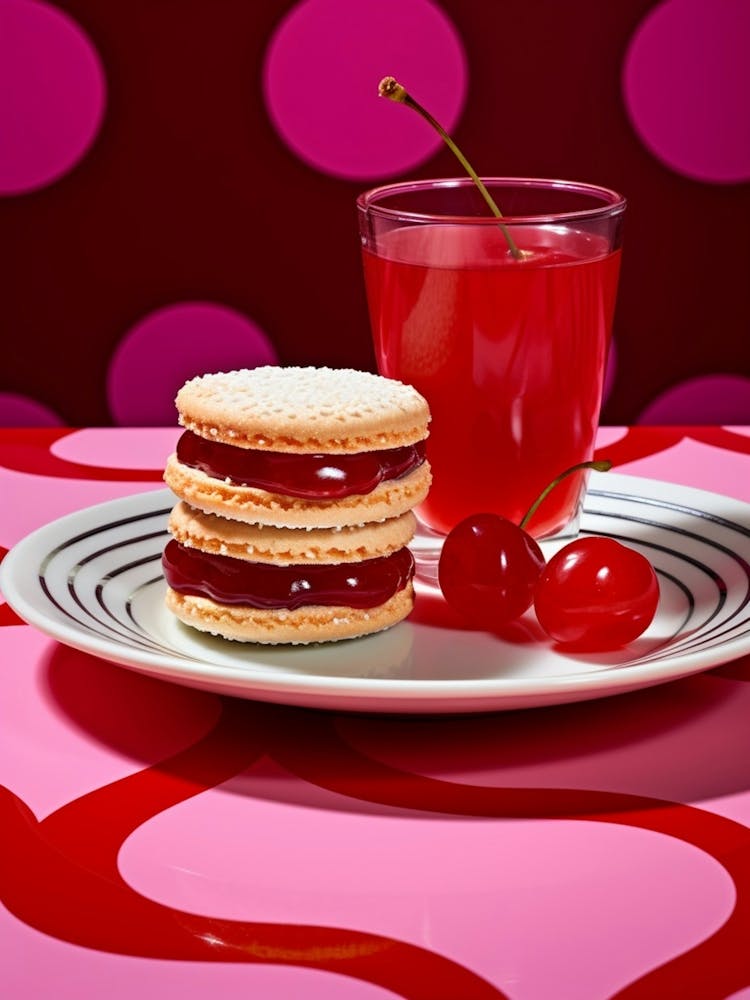 Cherry Vintage Pop Art Cookies & Drink Art Print by PopArt Pals – Fy!