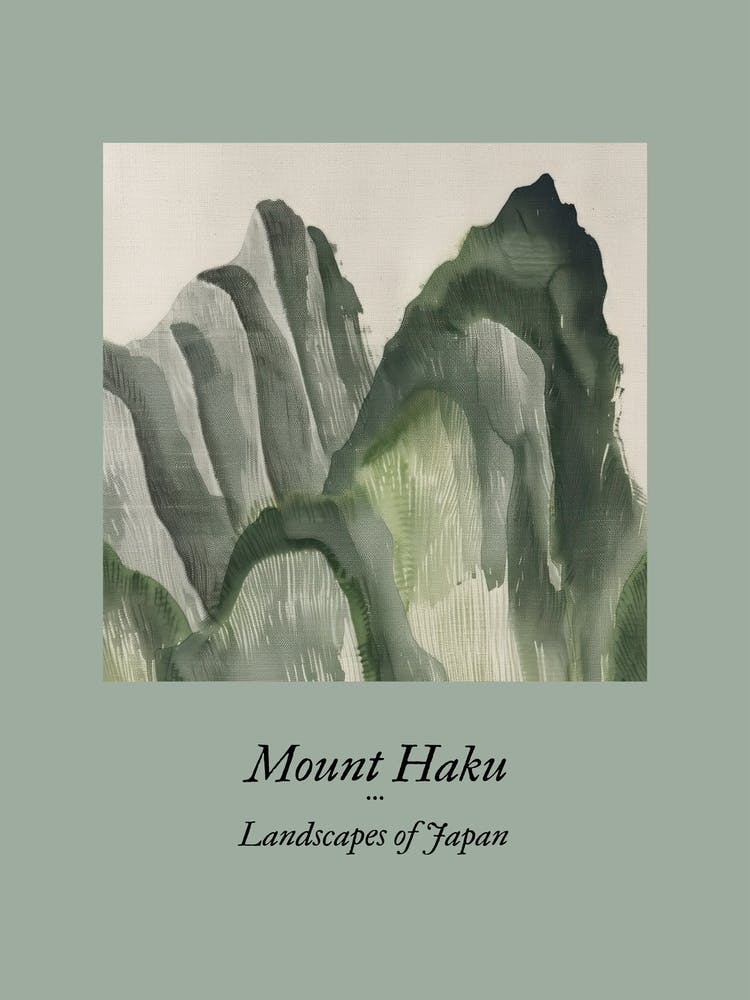 Landscapes Of Japan Mount Haku 46 Art Print by Hue Horizons Art Prints ...