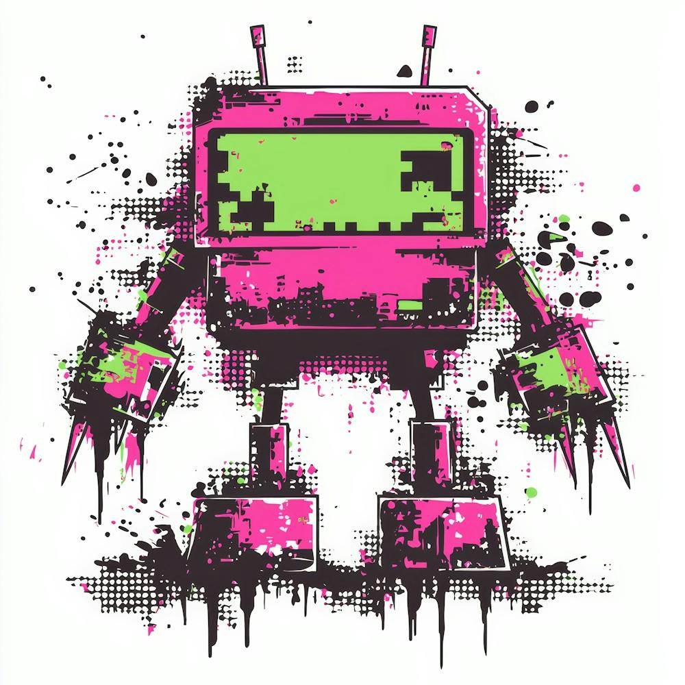 Design Retro 8 Bit Space Invader Art Print by Domanin_photo – Fy!
