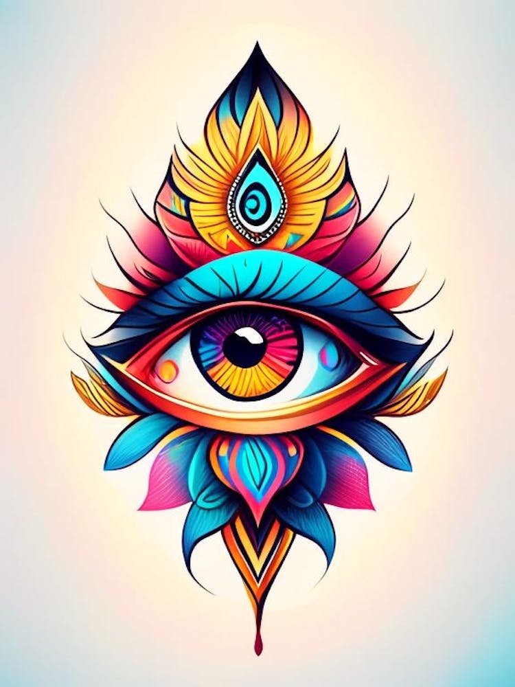 Insight, Symbol, Third Eye Tattoo 1 Art Print by Symbolic Expressions – Fy!