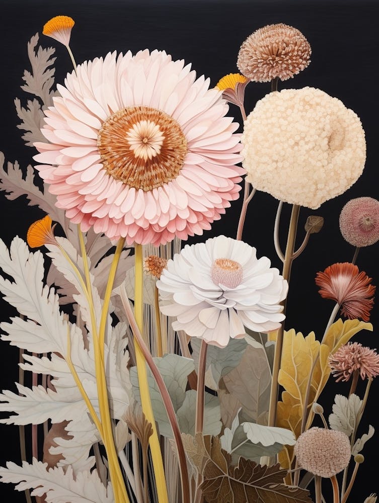 Flower Illustration Everlasting Flower 3 Art Print by Botanic Studio – Fy!