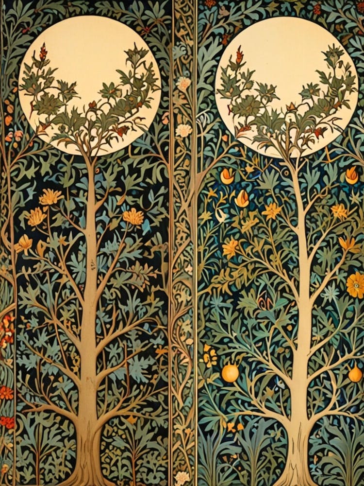 William Morris Tree Of Life 56 Art Print by Len Len – Fy!