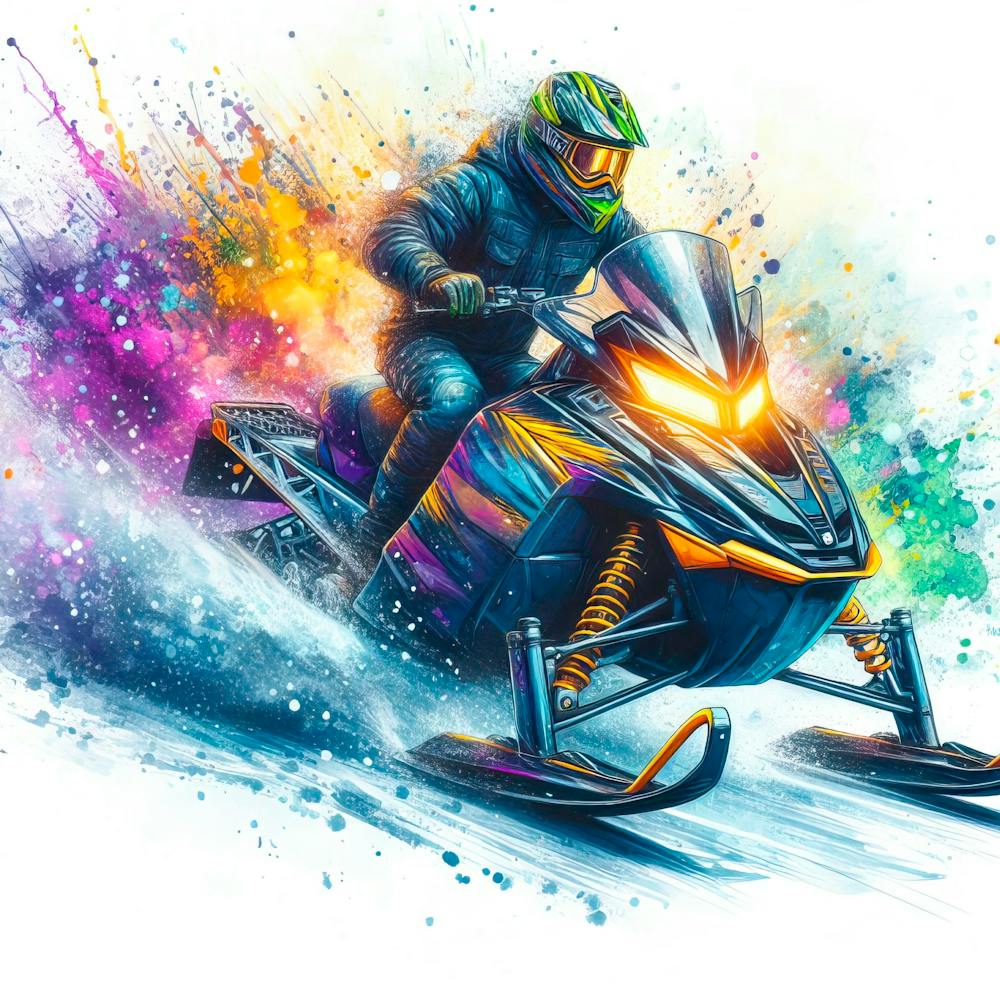 Snowmobile Rider Art Print by viart. – Fy!