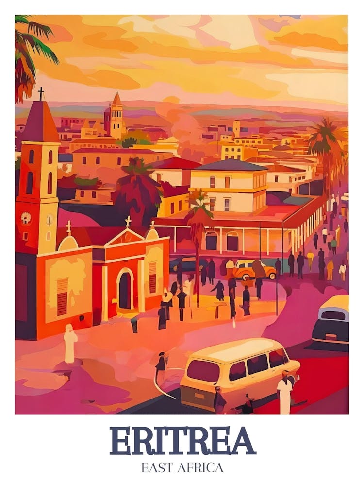 Eritrea Poster Asmara Street Print Asmara Wall Art Eritrea Wall Art ...