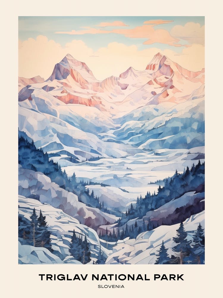 Triglav National Park Slovenia 1 Poster Art Print by Bon Hiver Prints – Fy!