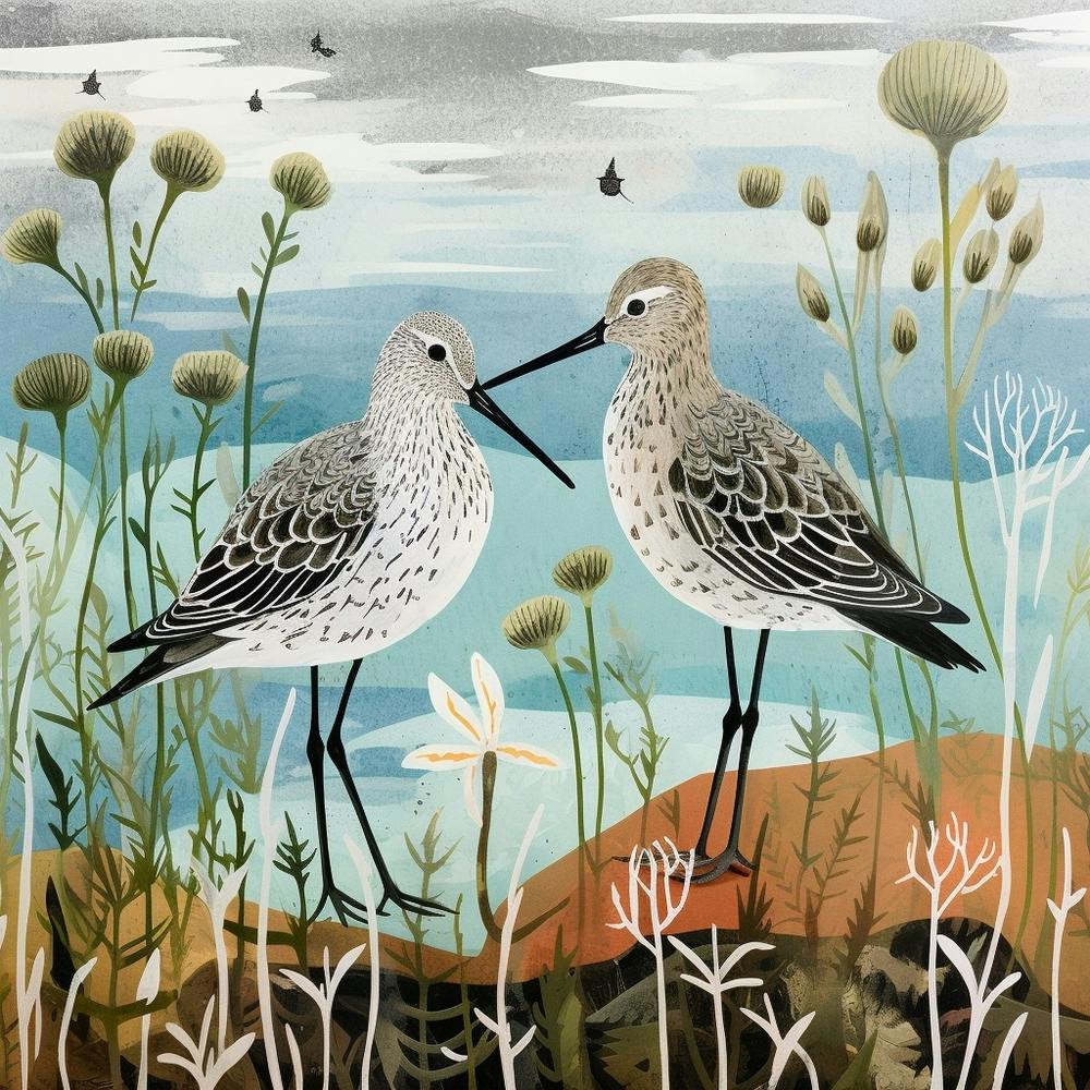 Bird In Nature Dunlin 3 Art Print by Feathered Muse – Fy!