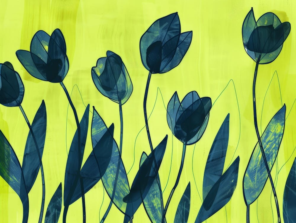 Blue Tulips 10 Art Print by Moving Clouds Art – Fy!