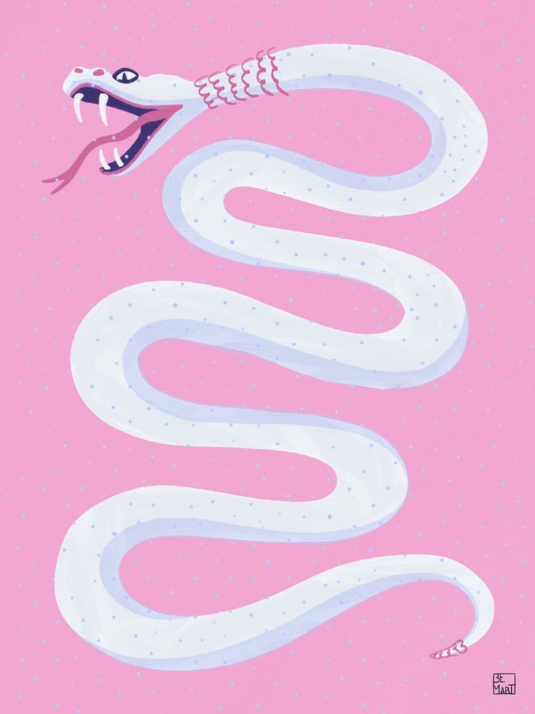 Pink Snake Art Print by Be Martt – Fy!