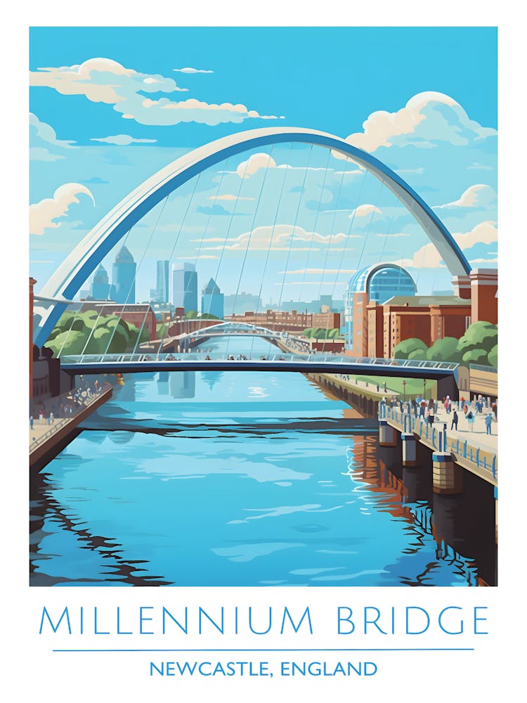 Millennium Bridge Art Print by Artistry Aloft – Fy!