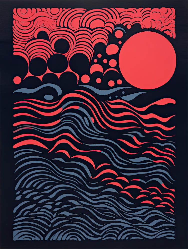 Tactile Echoes - Sensory Fluid Surrealism Art Print by Fy!