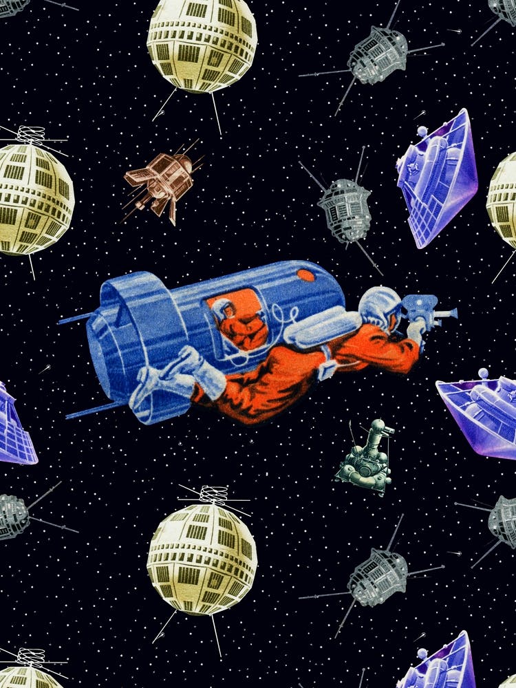Star Wars Fabric - Soviet space art [Sovietwave] Art Print by Fy!