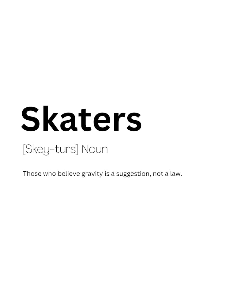 Skaters Definition Meaning 1 Art Print by Kaigozen – Fy!
