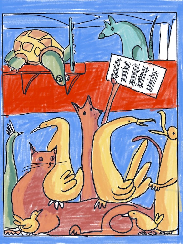 Animal choir 2 Art Print by cabodossargassos – Fy!