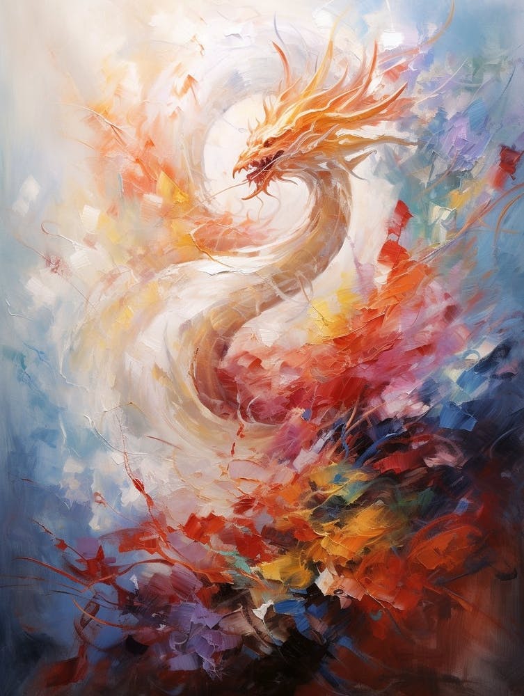 Dragon Abstract Expressionism 2 Art Print by Abstract Art Expressions – Fy!