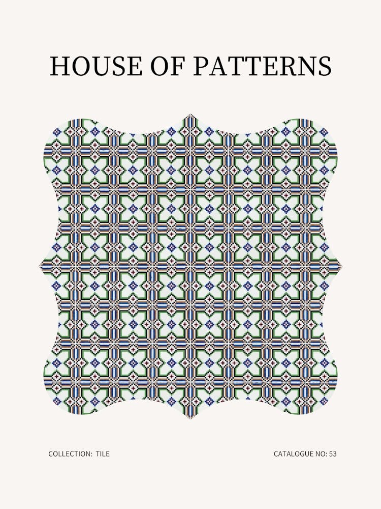 Tile Pattern Poster 54 Art Print by House of Patterns – Fy!