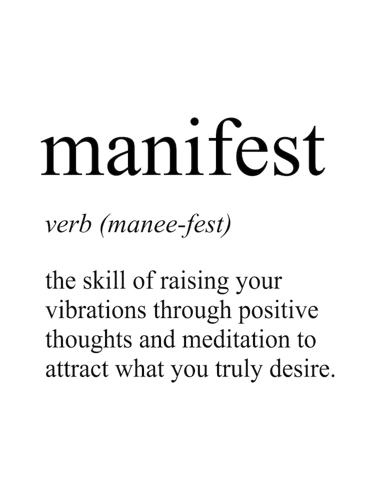 Manifest Definition Meaning Art Print by Nestory UK – Fy!