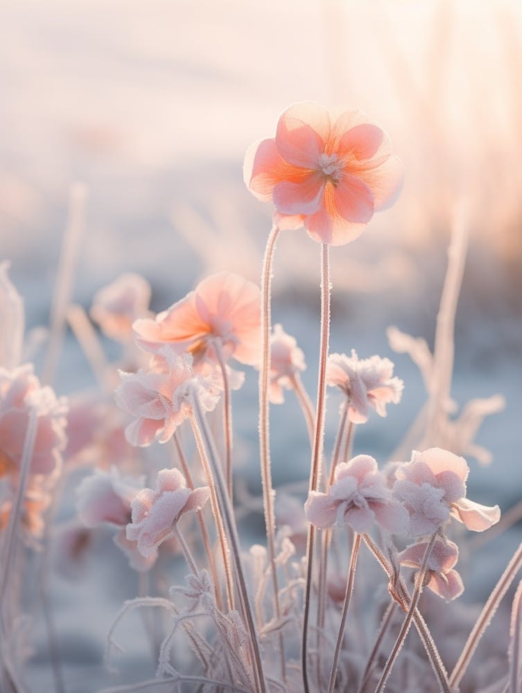 Frosty Botanical English Primrose 3 Art Print by Botanic Studio – Fy!