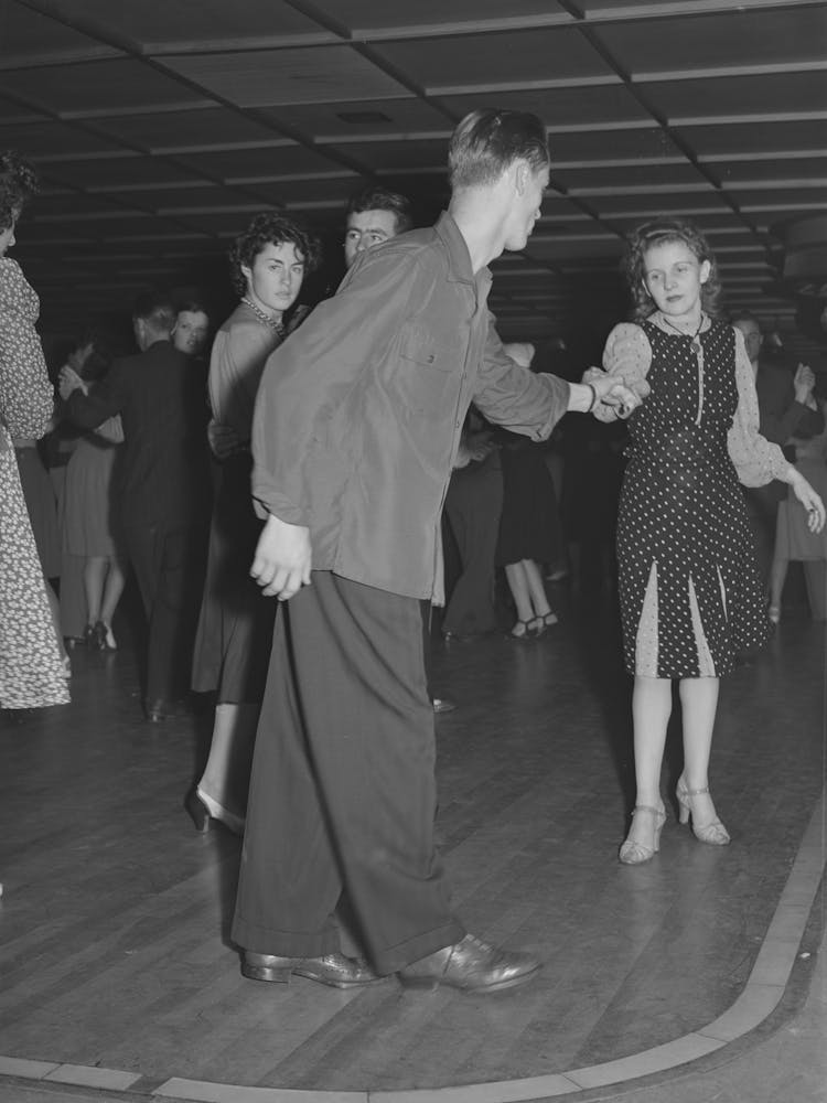 Dancers At Large Dance Hall In San Diego, California By Russell Lee Art ...