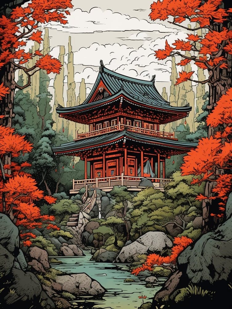 Shinto Shrines Japanese Style 9 Art Print by PixelPerfect – Fy!