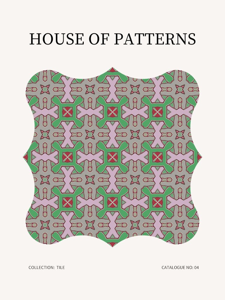 Tile Pattern Poster 4 Art Print by House of Patterns – Fy!